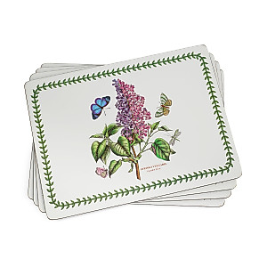 Pimpernel Botanic Garden Collection Placemats | Set of 4 | Heat Resistant Mats | Cork-Backed Board | Hard Placemat Set for Dining Table | Measures 15.7” x 11.7”