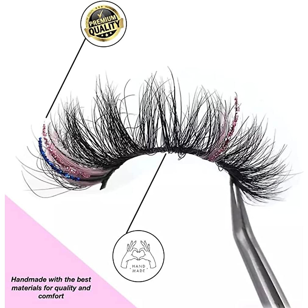 DOLLSTHETIC® - Original Doll | Glitter eyelashes, Thicker and fuller, comfortable lash band, TikTok Viral, 60 Wears Reusable Faux Mink Lashes, 25mm - 1 Pair