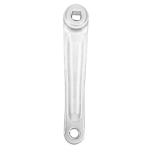 Bike Crank Arm, Bike Crank Shaft Replacement Mountain Bike Aluminum Alloy Left Hand Crank Arm Horizontal Taper (Silver- Hole) Bike Crank Arm Crank Parts For