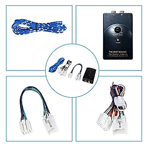 NuIth Add Amplifier Subwoofer Adapter Interface on Factory Car Radio System Compatible with Toyota 1988-2018, Subaru 2012-2019 w/Remote Turn on Wire 2 Channel RCA Line Out Converter Non JBL System