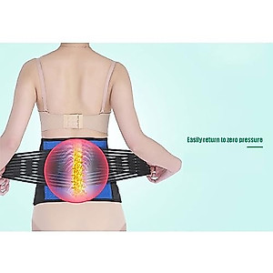 MIOTEQ Back Brace Lumbar Support Belt For Women And Men, Adjustable Safety Belt With Dual Lumbar Pads For Lower Back Pain Relief (Size : XX-Large)