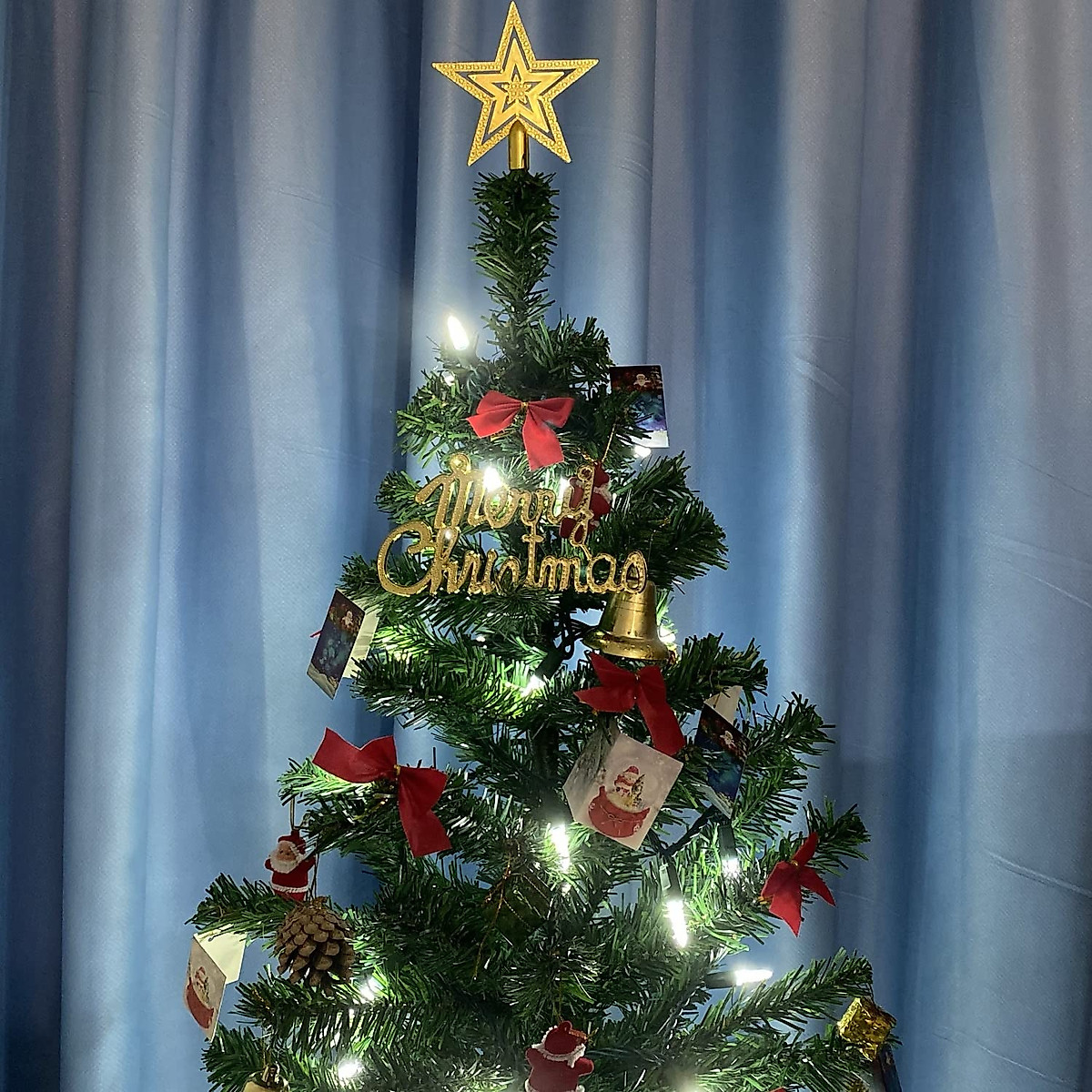 Dalla Costa 50 Count M5 Faceted Christmas Mini Light Set Indoor/Outdoor Use String Lights for Garden Christmas Tree Patio Lawn Party Home 120V UL Certified Green Wire 17 Feet (Cool White)