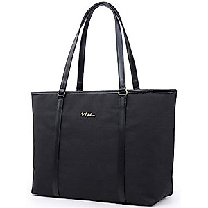 NNEE Medium Capacity Water Resistance Nylon Travel Work Tote Shoulder Bag - Medium, Black