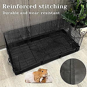 47x24 Guinea Pig Cage Liners Small Animal Habitat Canvas Bottom Liner Chinchilla Waterproof Oxford Cloth Cage Liners Pads Small Animals Cage Bedding Accessories for Ferrets Rabbits Hedgehog（Blue）