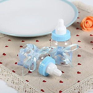 Baby Shower Bottles, Bottle Candy Gifts Decorations, Mini Bottle C and y Gift Box, 12 Pcs C and y Bottle for Baby Shower Favors Fillable, Used for Girl Boy Newborn Birthday