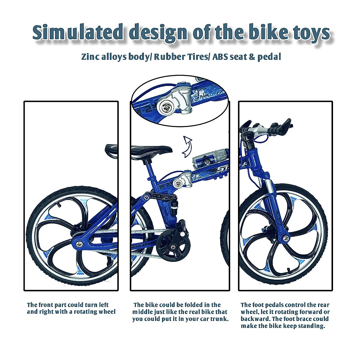 Yes Baby 1:10 Alloy Finger Mountain Bike, Toy Mountain Bike Cake Topper, Miniature Bike Model Mountain Bike Gift Bicycle Ornament Home Decoration