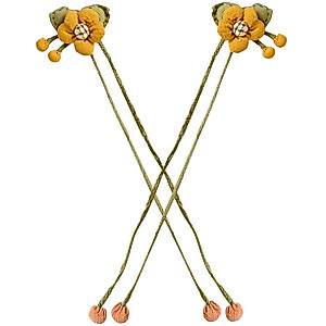 VOSAREA 2Pcs Decor Floral Curtain Tieback Holdback for Living Room Decorations