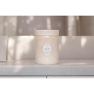 Leoben Co | Leather Santal | Classic Design Collection | 18oz | 80 Hour Burn Time | Made to Set The Mood | Created with Natural Soy Wax and Essential Oils