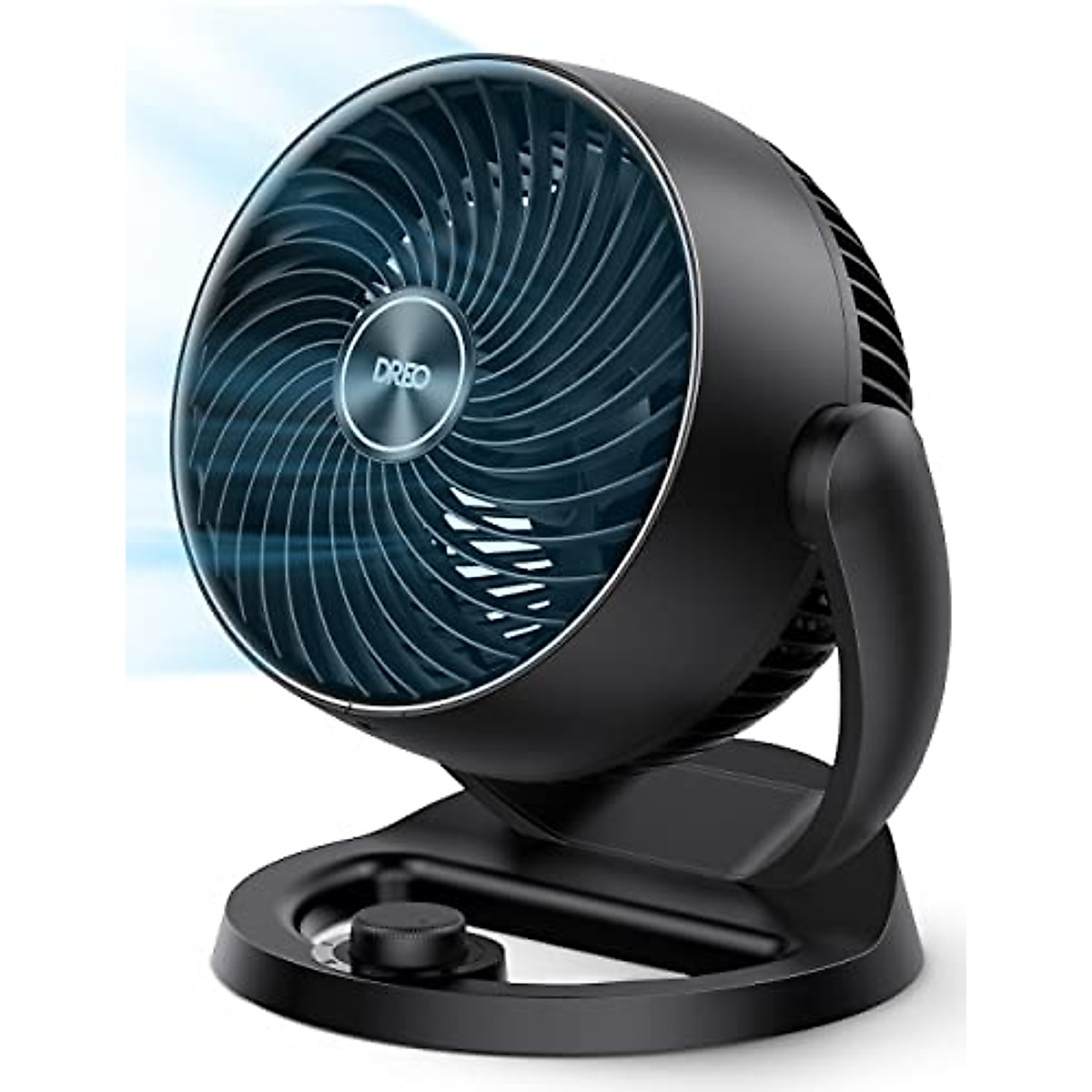Dreo Fans for Home Bedroom, Table Air Circulator Fan for Whole Room, 9 Inch, 70ft Strong Airflow, 120° adjustable tilt, 28db Low Noise, Quiet, 3 Speeds, 2023 New Desk Fan for Office, Kitchen, Home