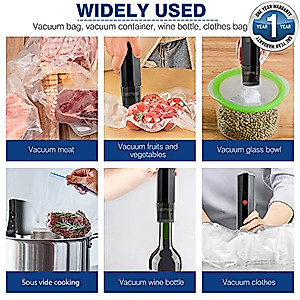 Moonshan Handheld Vacuum Sealer Portable Food Vacuum Sealing Machine 1200 mAH Rechargeable Lithium Battery Carry-on Type with 5 Reusable Bags for Home