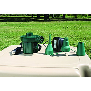 Texsport Electric Air Pump Inflates Deflates uses AC Power or 12 Volt Car Charger