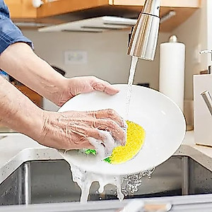 Cute Rags Dish Towels Polyester Silk Hand Crochet Dish Cloths Scouring Pads Copper Scrubbers for (One Size) Hopes Perfect Stainless Steel