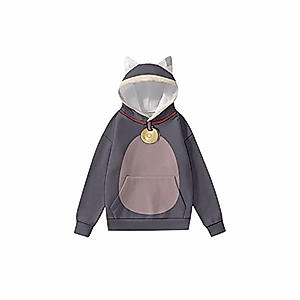 Beowyro The Owl House Luz Noceda Hoodie Jacket Cosplay Costume King Hoodie Cosplay Hooded Sweatshirt Tops Suit for Kids (L)