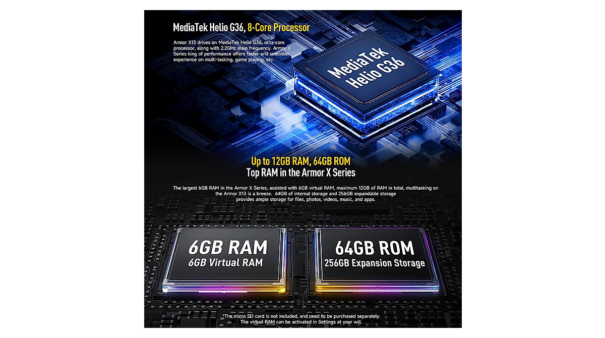 Ulefone Rugged Smartphone Armor X8 2022 Waterproof 4G Android 11