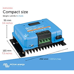 Victron Energy SmartSolar MPPT Tr 150V 70 amp 12/24/36/48-Volt Solar Charge Controller (Bluetooth)