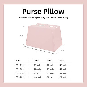 DGAZ Purse Pillow Shaper Insert for Luxury Handbags, Silky Pillow Shaper for Lindy 19/26/30/34 Bags(Pink,LD19)