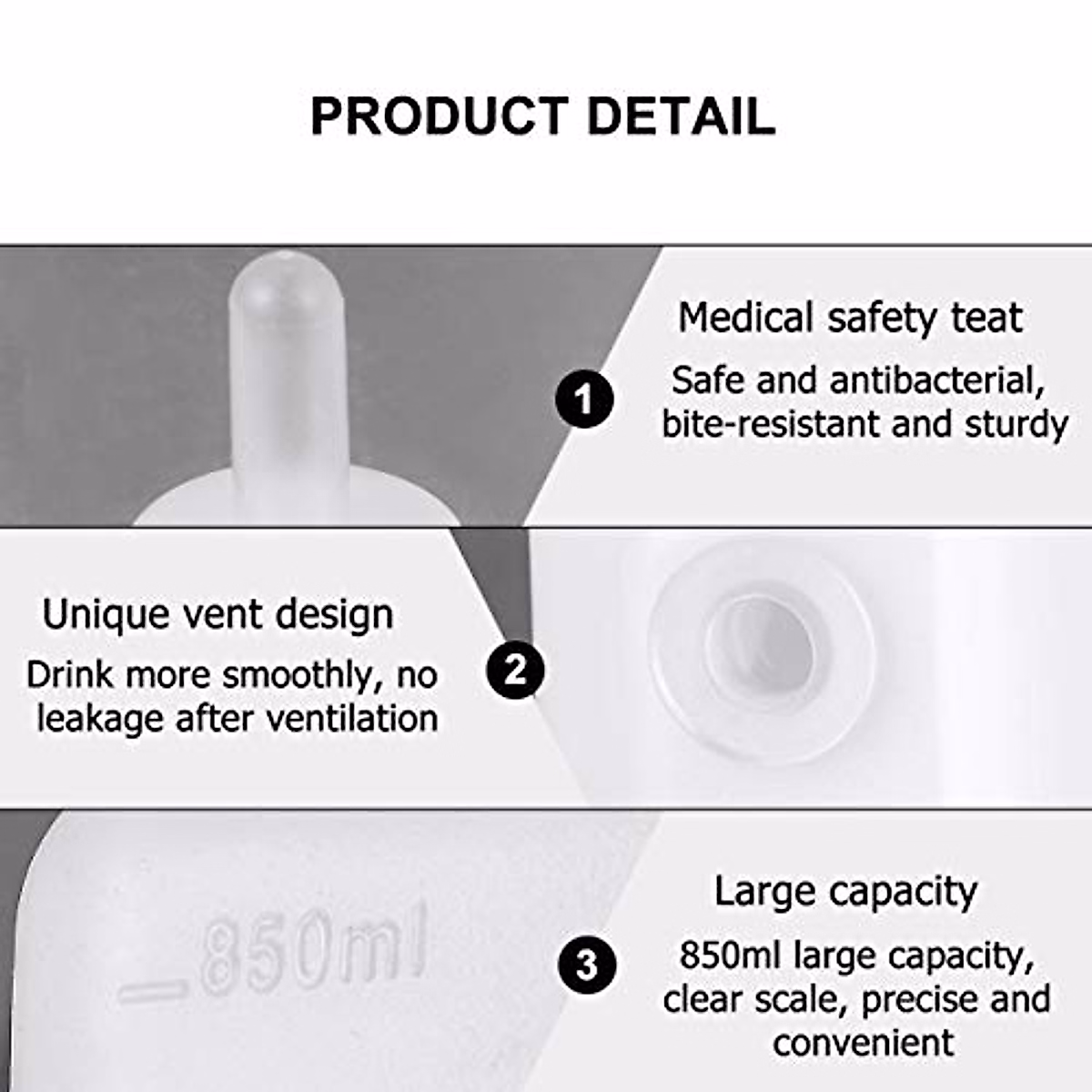 Tofficu Goat Feeding Milk Bucket Bottle Lamb Feeding Bottle with Nipples 850ml Livestock Drink Bottle Jug Goat Calf Milk Water Bottle for Farm Accessories Bottles