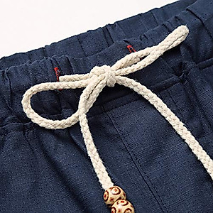 Tansozer Mens Shorts Casual Drawstring Summer Beach Shorts with Elastic Waist and Pockets (Khaki, Small)