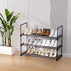 OYREL Shoe Rack, Sturdy Metal Shoe Rack Organizer,Narrow Shoe Rack,Shoe Racks for Closets,Shoes Rack,Shoe Stand,Shoe Shelf