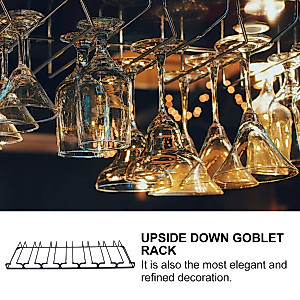 Ipetboom Wine Cup Shelf Wrought Iron Wine Glass Holder Hanging Storage Rack Goblet Holder