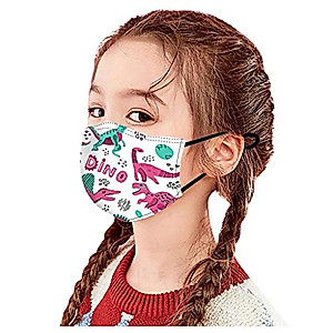 PENATE 5Pcs Kids Reusable Face Bandanas Breathable Seamless Facemasks Cute Print Cloth Children -Ship Fron USA