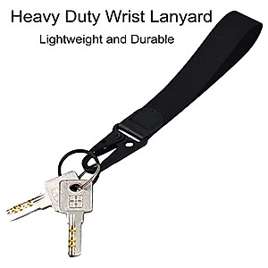 Zugzwang Wrist Lanyard for Keys, Black Key Lanyard with Key Ring, Wristlet Key Chain for Men and Women (A)