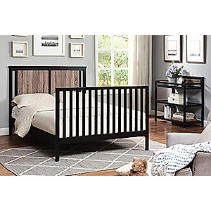 Suite Bebe Connelly 4 in 1 Convertible Crib in Black with Vintage Walnut