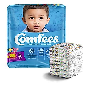 Comfees Premium Baby Diapers with Total Fit System for Boys & Girls, Size 5, 27Count, CMF-5