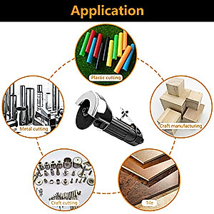 YON.SOU. Air Cut Off Tool with 10 pcs 3-inch Die Grinder Cut-Off Wheels, Pneumatic Metal Sheet Cutting Tool, Heavy Duty Air Cutter, 3" Cutoff Tool