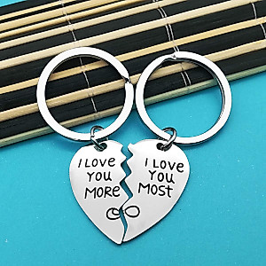 Nekoki Couples Keychain Gifts for Boyfriend Girlfriend Husband Wife I Love You Keychain Set Valentine's Day Gifts Christmas Birthday Anniversary Keychain Gifts for Couple