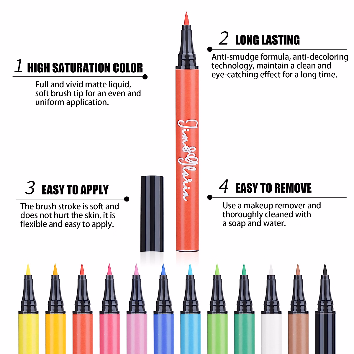 Jim&Gloria Water Resistant Face Paint Temporary Tattoo Markers for Skin Smudge Proof Body Marker Waterproof Kids Face Painting Kit - Trendy Stocking Stuffers Christmas Gifts for Teen Girls Boys Adult