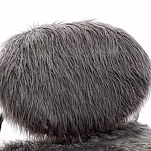 HOMEFUN Accent Chair - Modern Industrial Slant Armchair with Metal Frame - Premium High Density Soft Single Chair for Living Room Bedroom