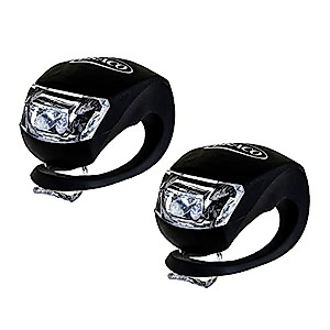 Graco Pack of 2 Stroller Lights for Night - 2 Pack Waterproof Silicone Strap Stroller Safety LED Lights, Night Walking Accessories, Battery Operated Visibility Light for Kids Scooter & Bikes, Black