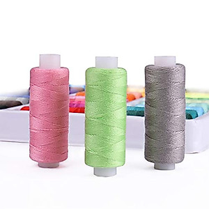 Luxbon Sewing Threads Kits 36 Colors Polyester 250 Yard Each Spools Sewing Thread Embroidery Machine Threads Quilting Thread for Hand Sewing/Machine Sewing