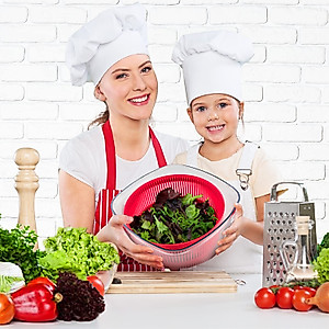 MUELLER Large 5L Salad Spinner Vegetable Washer with Bowl, Anti-Wobble Tech, Lockable Colander Basket and Smart Lock Lid - Lettuce Washer and Dryer - Easy Water Drain System