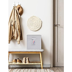 ECLAT Shoe Covers Box 12 Inch Storage Cubes- 1 Pack Foldable Shoe Booties Holder, Dispenser Bin for Guest, Homeowner, Realtor, Open House, Real Estate Agent Supplies, Light Gray