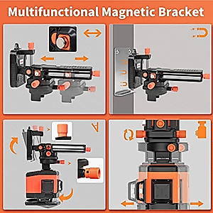 DOVOH Floor Laser Level 360 Self Leveling 3D Laser Levels for Construction 66ft 12 Lines Laser Leveler Tiling with Remote Control & Dual Batteries Green Beam, KF3-360G