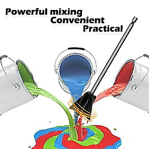 IHUIXINHE 4 Pcs Resin Mixer Paddles,Paint Mixer Drill Attachment for Mix Epoxy Resin, Paint, Ceramic Glaze and Reduce Bubbles,Black,White