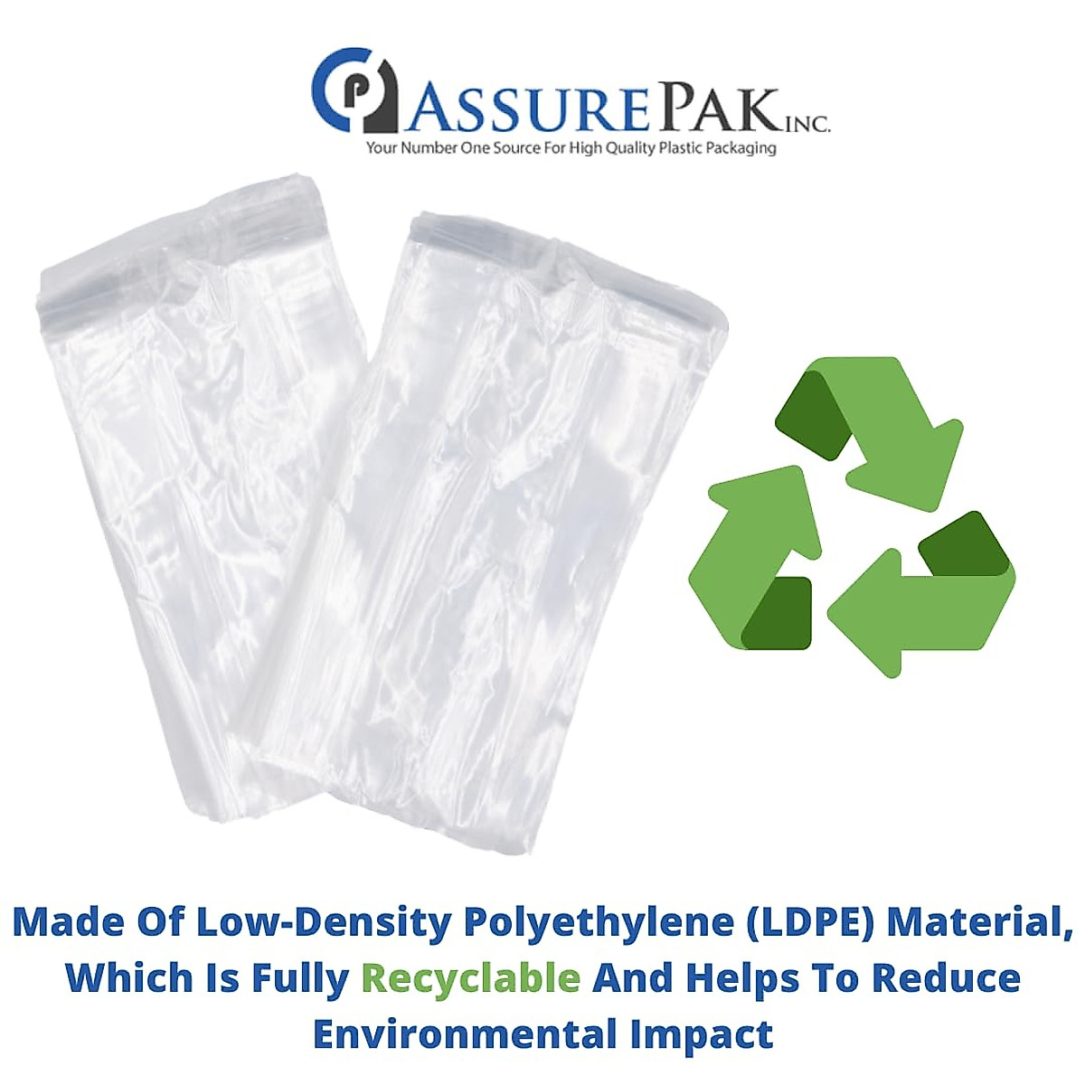 Plastic Produce Bag for Bread and Groceries - 4"x2"x8" - 1000 Bags - 0.95 mil - Natural Color - No Venting Holes LDPE