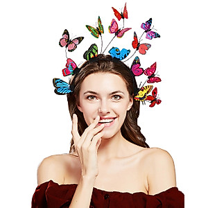 Coucoland Butterfly Fascinator Hat Derby Fascinators Butterfly Headpiece for Festival Halloween Costume Party
