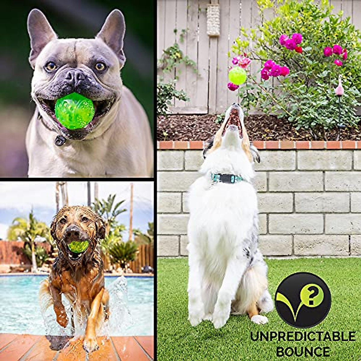 Hyper Pet DuraSqueak Dog Ball Dog Toys (Interactive Dog Toys that Float&Squeak) Squeaky Dog Toys&Dog Balls for Playing,Fetching&Retrieving-Great Alternative to Traditional Tennis Balls Green 2.5 Inch