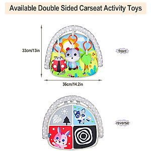 AIPINQI Car Seat Toy for Infants, Rear Car Seat Hanging Toys for Baby, Kick and Play Activity Center for Rear and Forward Facing, Easier Drive for Newborn, Baby’s Travel Companion, Bear