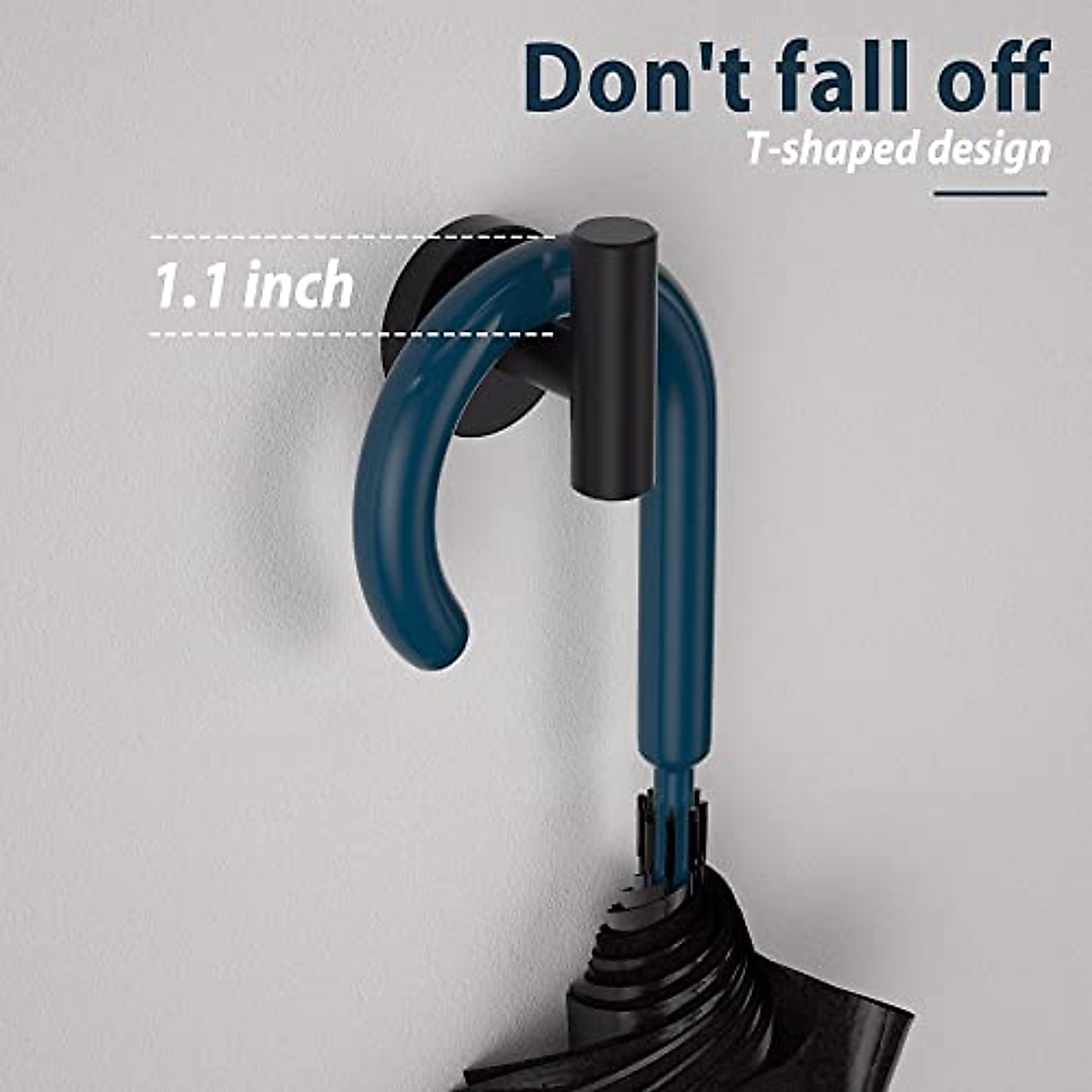 SOCONT Towel Hooks for Bathrooms Wall Mount, 2 Pack Matte Black Towel Hook for Hanging, Heavy-Duty Bathroom Wall Hooks for Towel Robe Black Wall Hooks SUS 304 Stainless Steel for Bathroom Kitchen