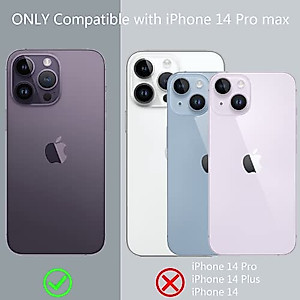 Fingic Compatible with iPhone 14 Pro Max 5G Holster Case Combo Shell Slim Rugged Case with Kickstand Swivel Belt Clip Holster Shockproof Cover for iPhone 14 Pro Max 5G (6.7 inch) 2022, Black