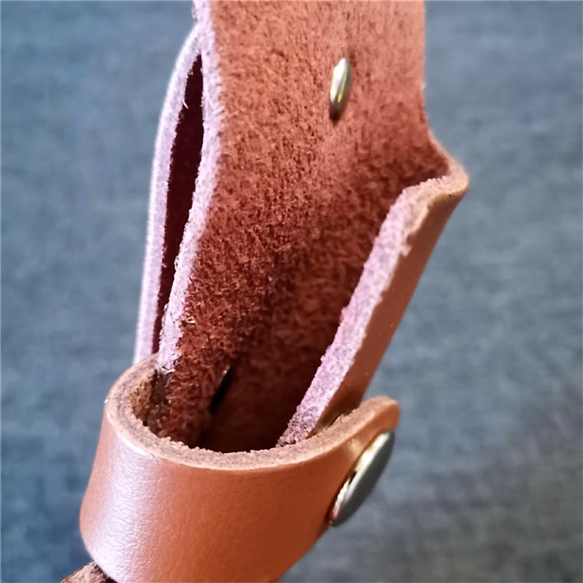 Panchitalk Leather Straight Knife Sheath Portable Real Cowhide Pouch Cover for Fixed Blade Outdoor Hunting (M)