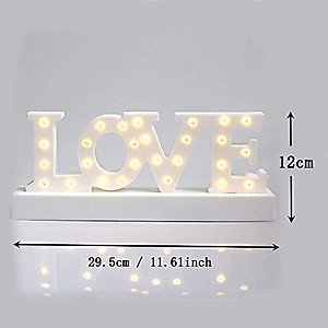 GUOCHENG Love Letter Decor Light LED Alphabet Love Marquee Light Sign Home Decorative Love Décor for Valentine's Day, Thanksgiving, Mother's Day