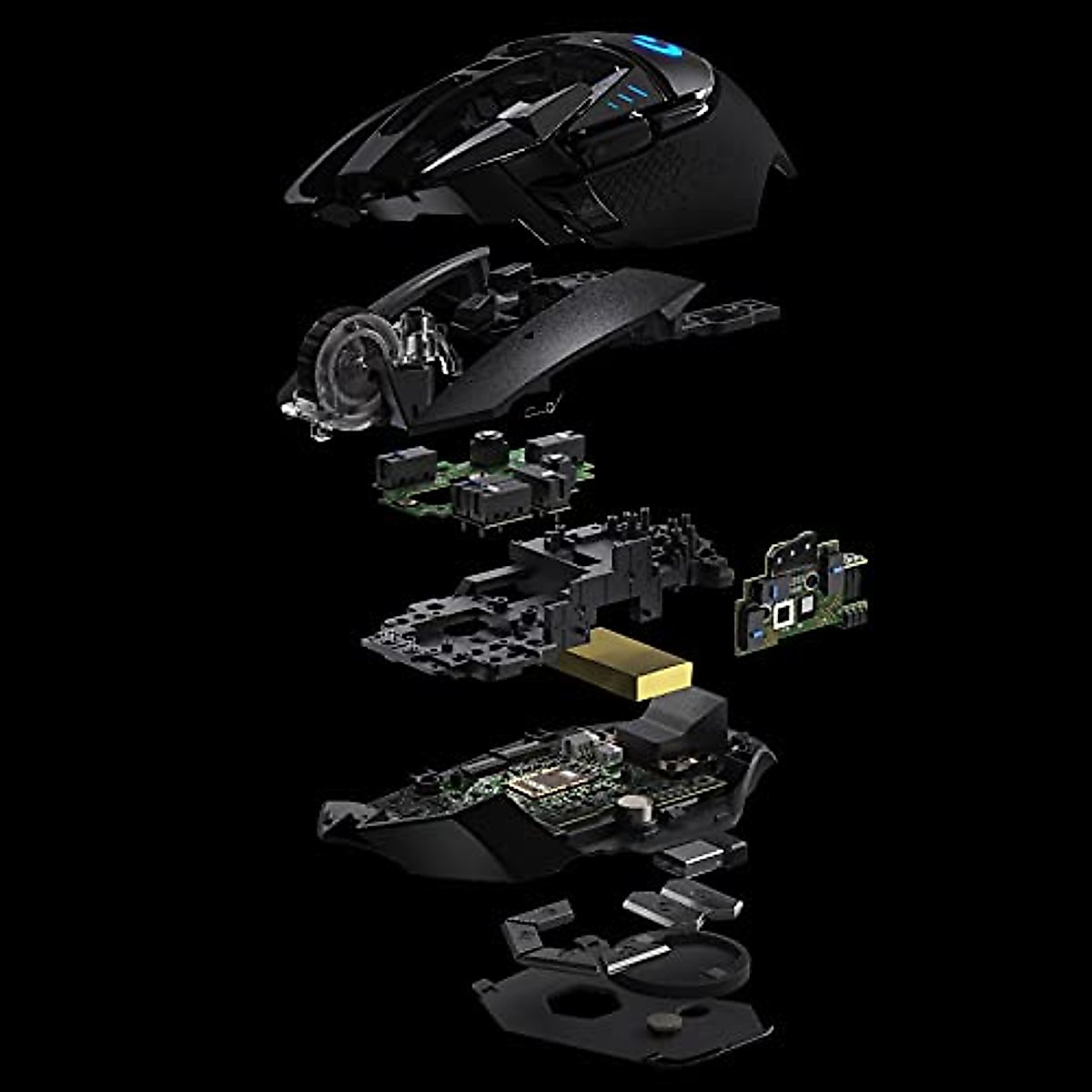 Logitech G502 Lightspeed Wireless Gaming Mouse, Hero 25K Sensor, 25,600 DPI, RGB, 11 Programmable Buttons, Long Battery Life, Powerplay- Compatible, PC/Mac - Black (Renewed)