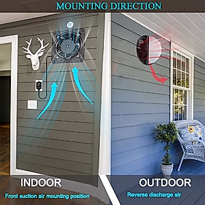 BASOOK 6 Inch Kitchen Exhaust Fan - Powerful and Efficient with Stepless Speed Control. Ideal for Through-Wall Ventilation in Bathroom, Garage, and More. Easy DIY Install.