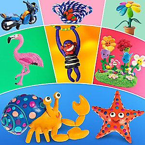 Polymer Clay, 12 Colors Modeling Clay, DIY Oven Bake Molding Clay for Kids with Sculpting Clay Tools, Art Craft Gift for Kids