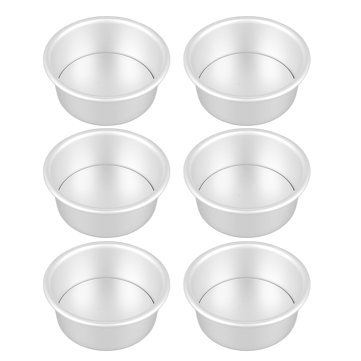 HaseM Round Cake Pan, Widely Used Nonstick Cake Pan 4 Inch Aluminum Alloy for Birthday